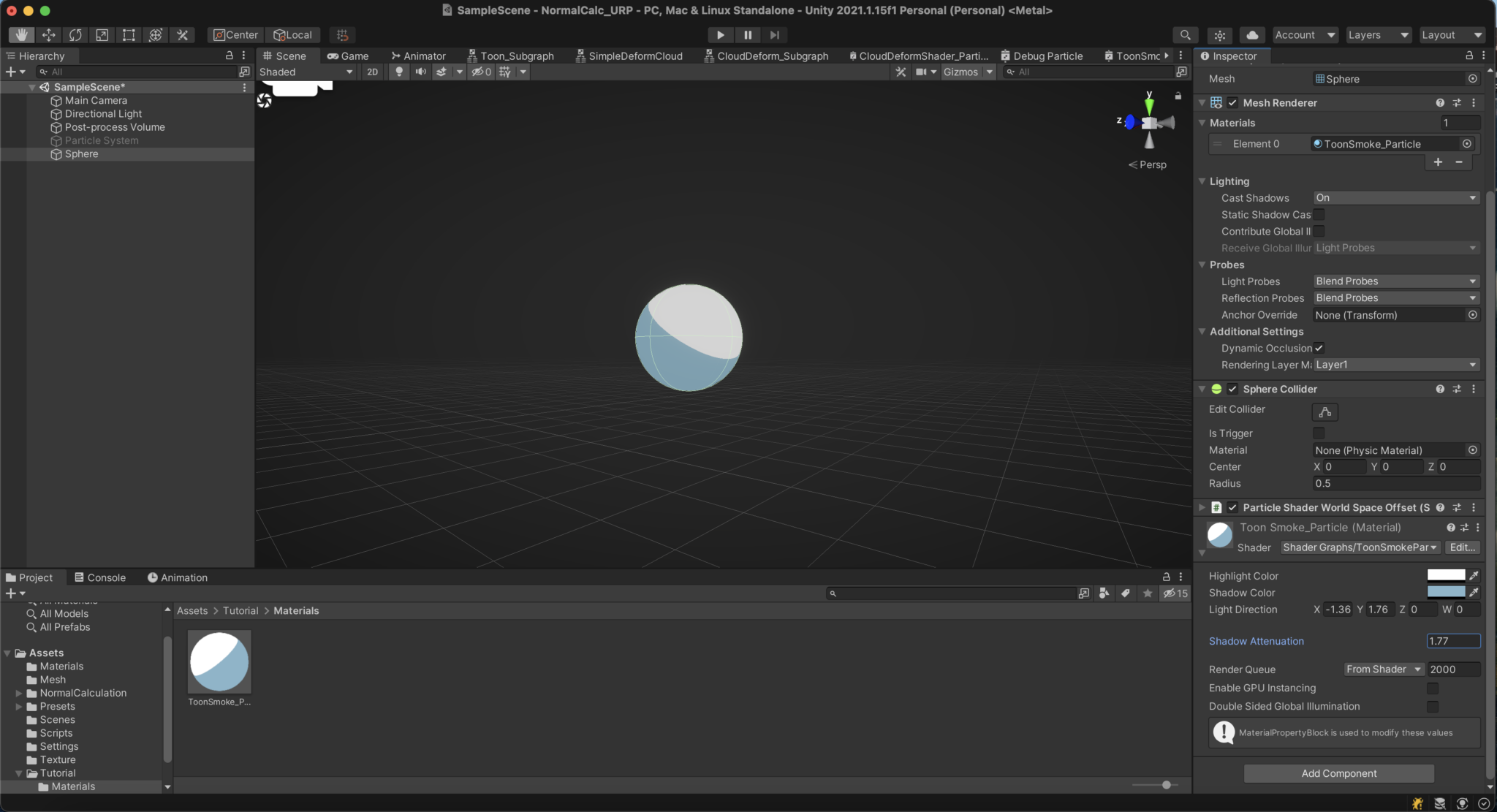 Building a Toon Smoke Particle Shader in Shader Graph | ldev blog